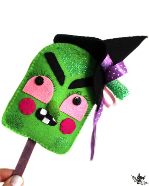 Wicked Green Witch Popsicle Handmade Felt Plush Ooak Art Doll Etsy
