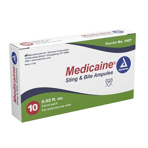 Dynarex Medicaine Insect Bite Ampule 06cc 1407 Surgimac