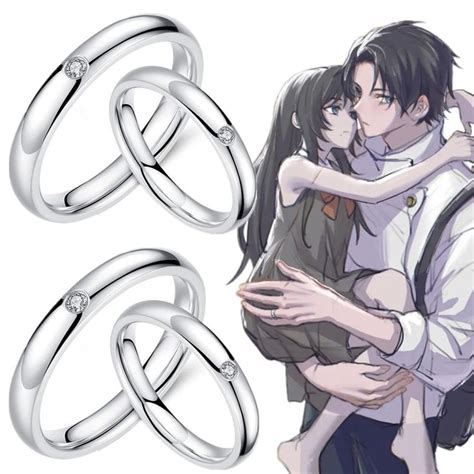 Anime Jujutsu Kaisen Yuta Okkotsu Rings Cosplay Couple Lover Ring Prop