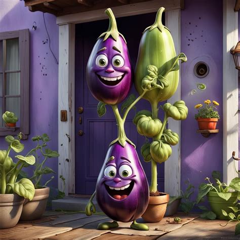 Funny Eggplants Ai Generated Artwork Nightcafe Creator