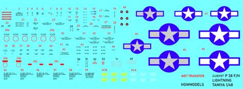 P 38 Lightning Stencils Hgw Models 248097