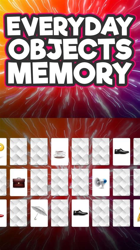 Everyday Objects Memory Game Bestmemorygames Kindergarten Activities Infant Activities