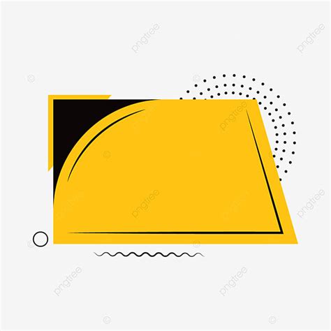 Yellow Text Box Banner Label Png Vector Text Box Vector Text Border