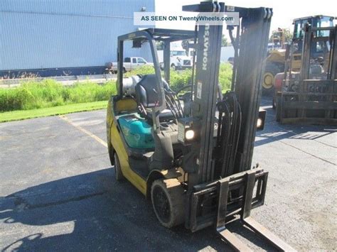 2007 Komatsu Fg25st 16 Forklift Lpg 85188 Triple Sideshift 42in