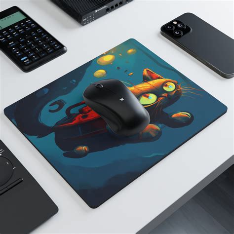 Cat Submarine Rectangular Mouse Pad Etsy