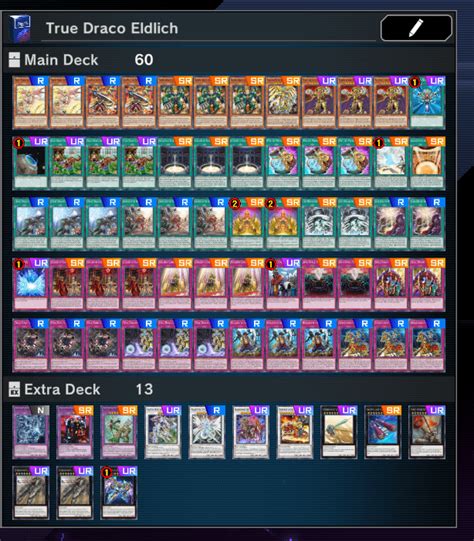 Advice For 60 Card True Draco Eldlich Build R Masterduel