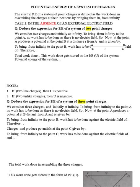 Electrostatic Potential And Capacitance Module 2 Pdf Electric