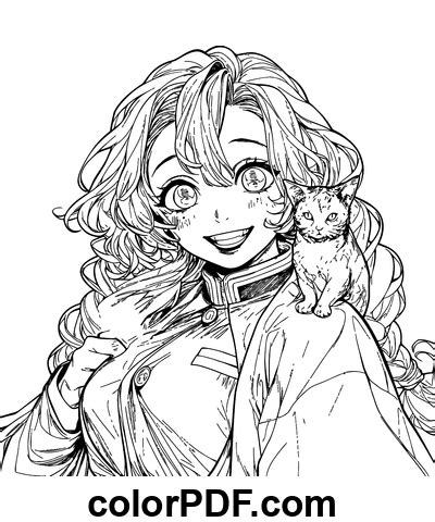 Mitsuri Kanroji Template Coloring Pages And Books In Pdf