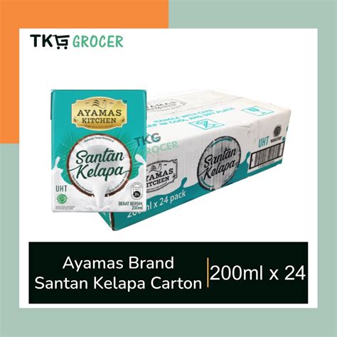 Ayamas Kitchen Coconut Milk Santan Kelapa Carton 24 X 200ml Shopee Malaysia