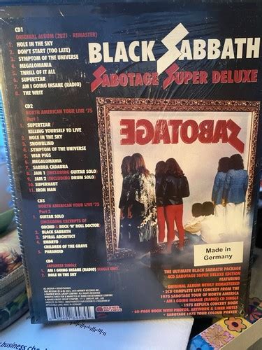 Black Sabbath Sabotage Super Deluxe Cd Box Set Brand New Sealed Ebay