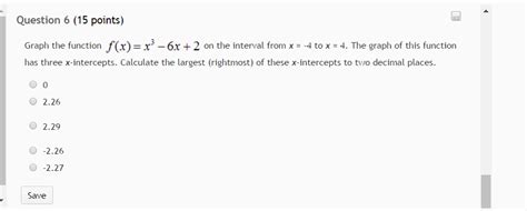 solved graph the function f x x 3 6x 2 on the