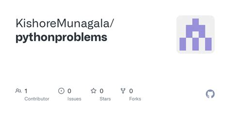 Github Kishoremunagalapythonproblems