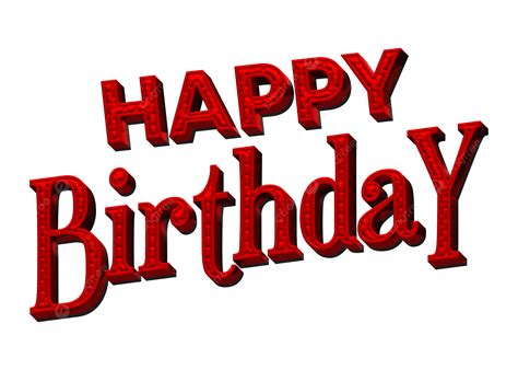 Happy Birthday Red Shiny Design Happy Birthday 3d Design Happy