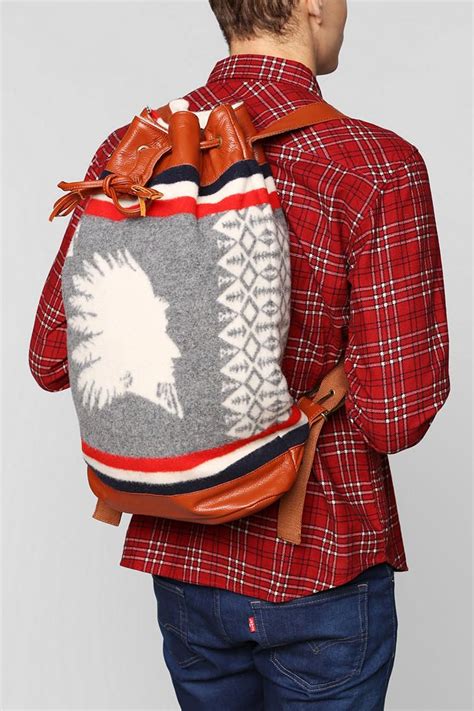Pendleton Blanket Leather Backpack Urban Outfitters Leather