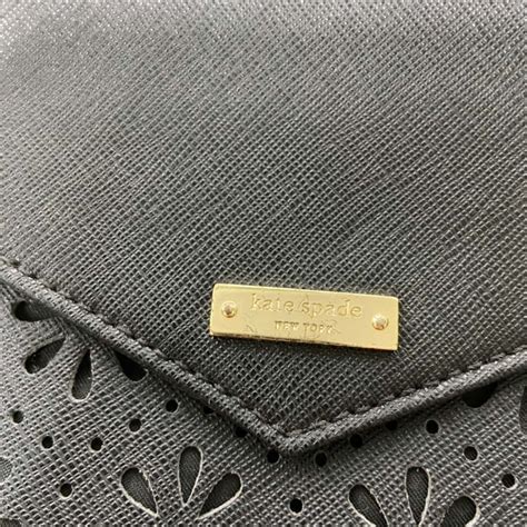 Kate Spade Crossbody Black Leather Laser Cut Floral Bags