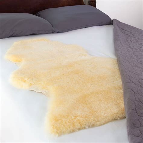 Dmi Natural Sheepskin Wool Mattress Topper For Pressure Relief From