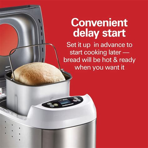 Hamilton Beach White Bread Maker Bakes Up To 2 Lb Loaf In The Bread
