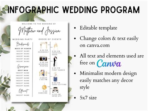 Infographic Wedding Program Template Wedding Program Template Ceremony