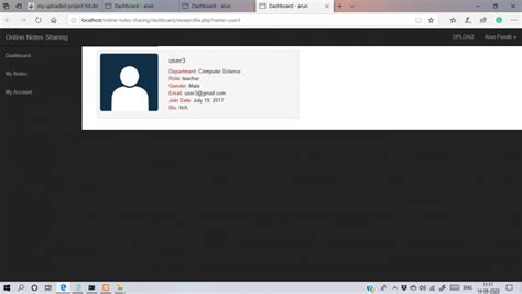 online notes sharing project in php with source code and report