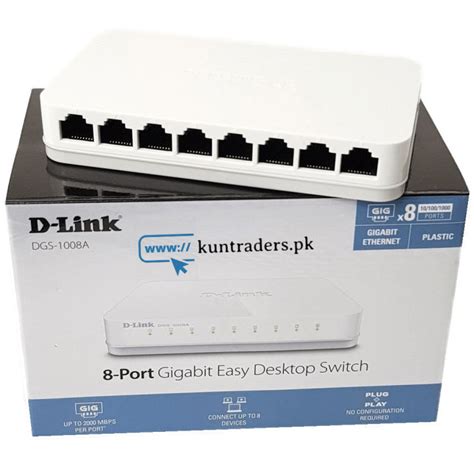 D Link 8 Port Gigabit Easy Desktop Switch Dgs 1008a 2 Years Warranty Daraz Pk
