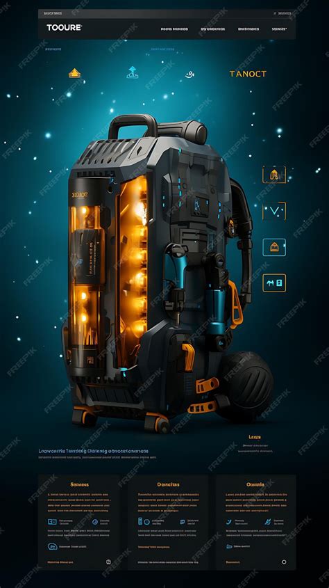 Premium Photo Design Of Topaz Lighting Fixture Packaging With Blue