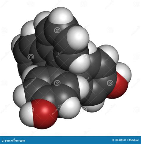 Fluorene 9 Bisphenol Bhpf Molecule Skeletal Formula Chemical