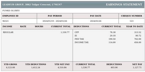 Understand Canadian Pay Stub Deduction Canadian Online Pay Stub Generator