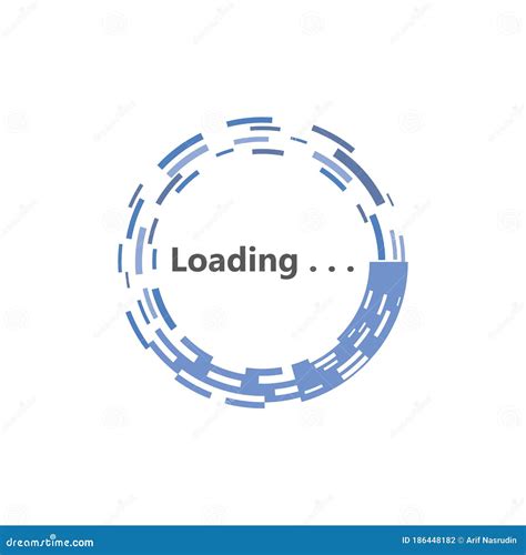 Circle Loading Spinning Progress Upload Template Buffering Waiting Indicator Icons Stock