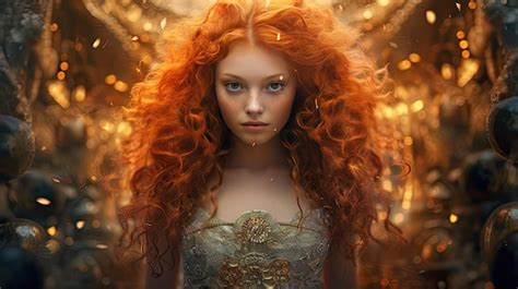 Beautiful Ginger Girl Premium Ai Generated Image