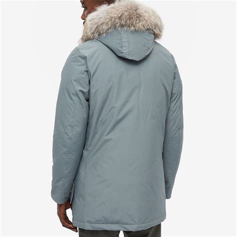 Woolrich Mens Arctic Detachable Fur Parka Jacket In Lead Woolrich