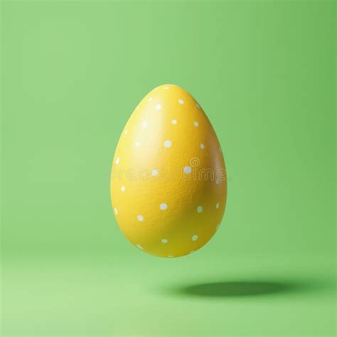 Clear Yellow Easter Egg Hanging On Green Background Great For Spring