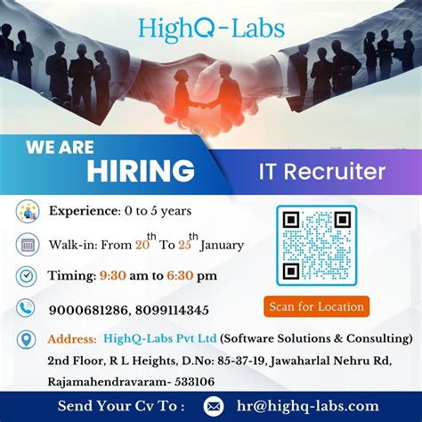 Walkininterview Jobopportunity Recruitmentjobs Highqlabs Hql Edutech