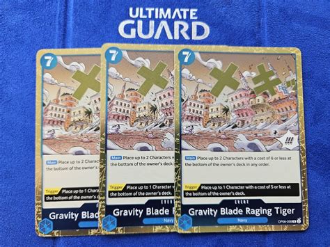 3x One Piece Gravity Blade Raging Tiger Holo En Kaufen Auf Ricardo