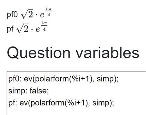 Strange Behaviour With Polarform Issue Maths Moodle Qtype Stack GitHub