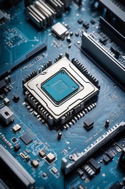 Premium Photo CPU Socket On The Motherboard Toned Image