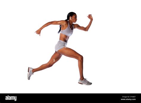 Fast Running Athlete Woman Stock Photo Alamy