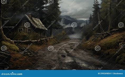 Eerily Realistic Liquid Metal Airplane In Enchanting Forest Stock Image