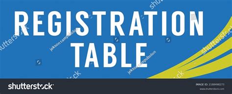 Registration Table Mock Vector Illustration Stock Vector Royalty Free