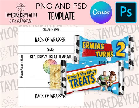 Rice Krispy Treat Wrapper Rice Krispy Treat Template Rice Krispy Treat Rice Krispy Party