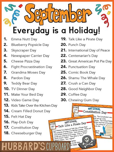 September Fall Fun Writing Journal Prompts National Days Holidays