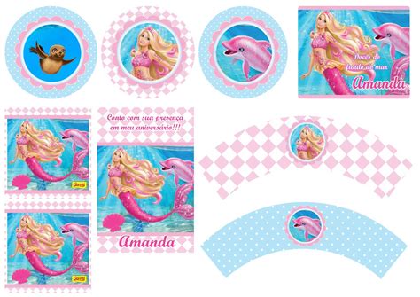 Kit Barbie Vida De Sereia ~ Leãozinho Festa