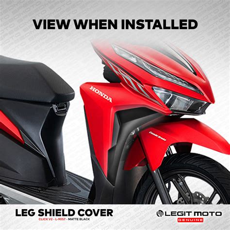 Legitmoto Click V2 Leg Shield Garnish Cover Set Matte Black L 6057