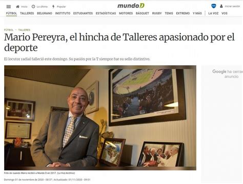 Así Despidieron Los Medios A Mario Pereyra Hasta Siempre Mario