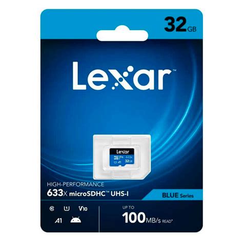 Lexar Blue Series Uhs I 32gb Microsdhc Card 633x Speed