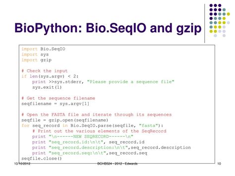 Ppt Sequence File Parsing Using Biopython Powerpoint Presentation Free Download Id3601248