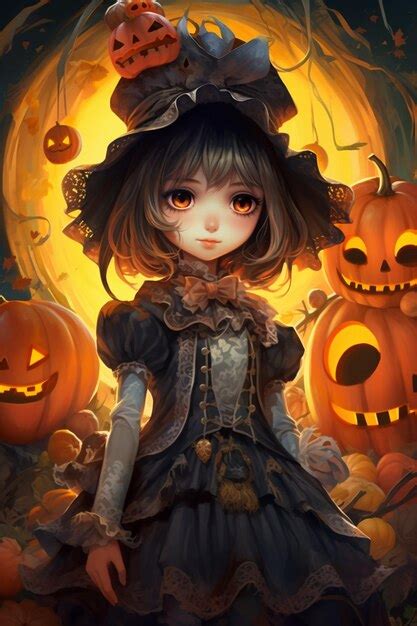 Premium Ai Image Halloween Girl