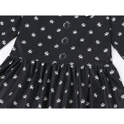 Rochie Pentru Fete Wednesday Addams Party Chili® Cu Maneca Lunga