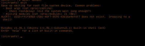Busybox Ubuntu In The Virtual Machine Cannot Start Properly Ask Ubuntu