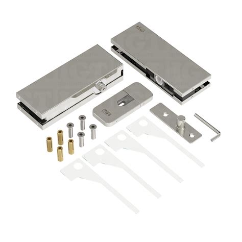 Hydraulic Patch Fitting Kit Hold Open Polished Stainless Igt Glass Hardware
