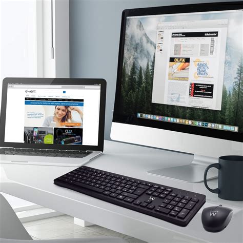 Wireless Bundle Keyboard And Mouse Pt Layout Qwerty Ewent Eminent